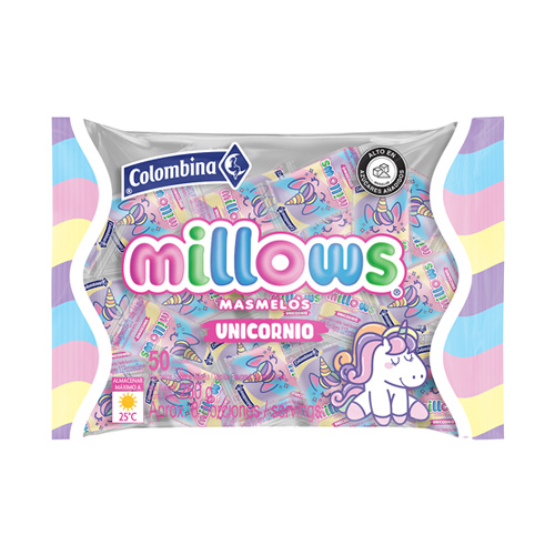 COLOMBINA MILLOWS MASMELOS UNICORNIO 250G » Master Mac food